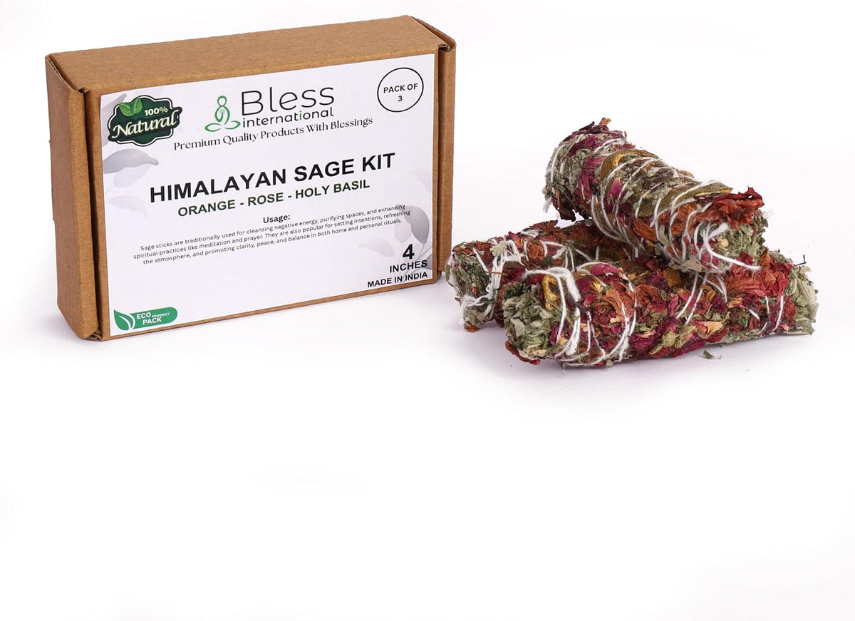 Himalayan Sage Incense 4 Inches Long (Orange - Rose - Holy basil ...