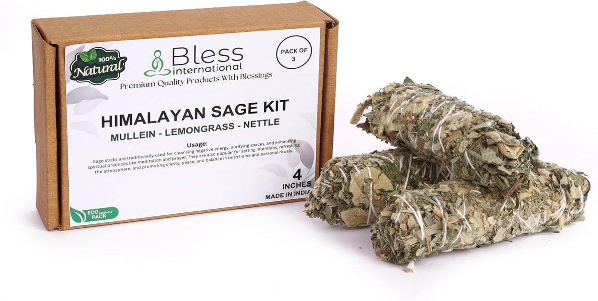 Himalayan Sage Incense 4 Inches Long (Mullein nettle - Lemongrass ...