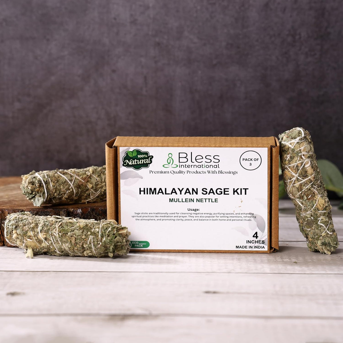 Himalayan Sage Incense 4 Inches Long (Mullein nettle) – Bless International