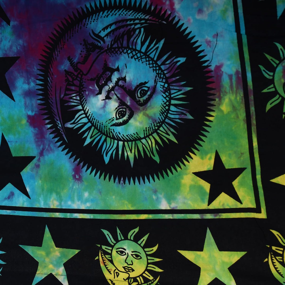 Beautiful Bohemian Psychedelic Hippie Tie Dye Window (Tie Dye Sun & Mo ...